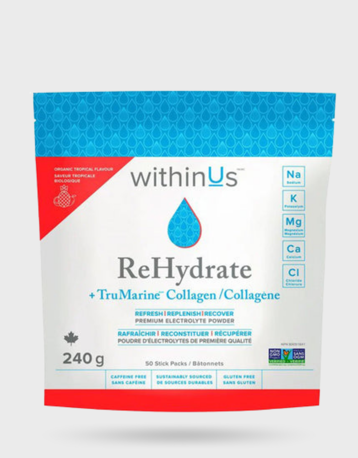 withinUs ReHydrate + TruMarine® Collagen 50 Stick Packs – Pickleball Depot